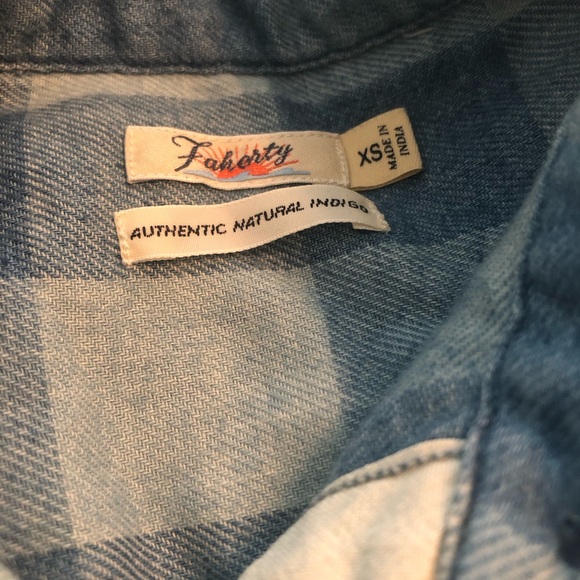 Faherty | Tops | Faherty Brand Blue Plaid Shirt | Poshmark